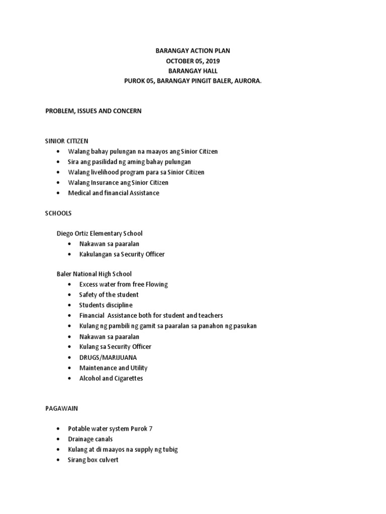 Barangay Annual Investment Plan For | PDF | Nature