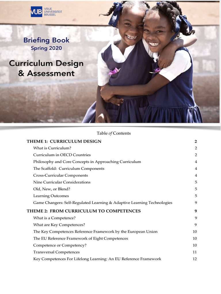 Briefing Book - Curriculum Design and Assessment | PDF | Competence ...