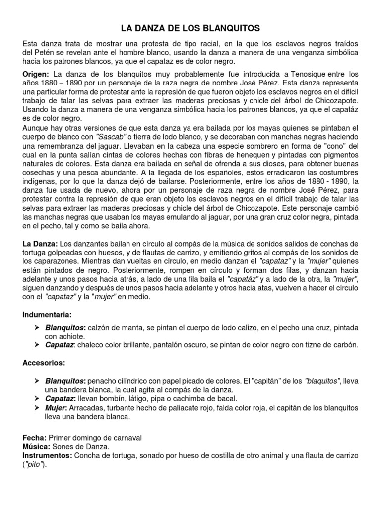 La Danza de Los Blanquitos | PDF