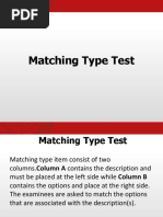 Identification Type Test Items: Example | PDF | Multiple Choice | Question