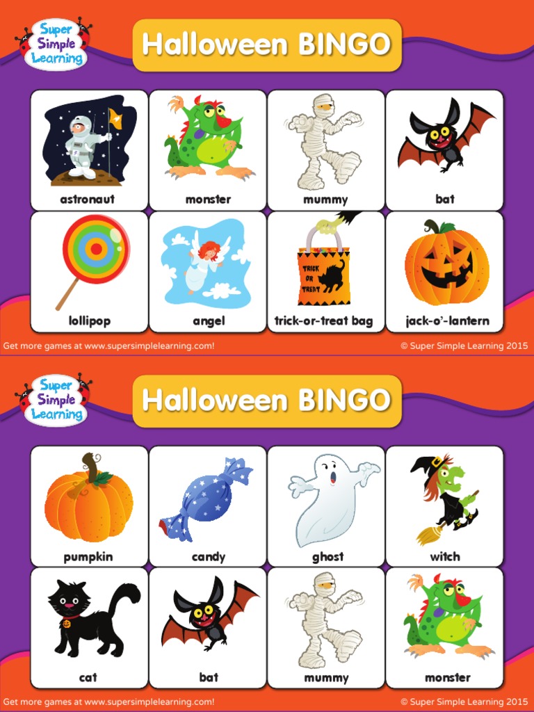 Halloween Bingo Cards PDF | PDF | Trick Or Treating | Halloween