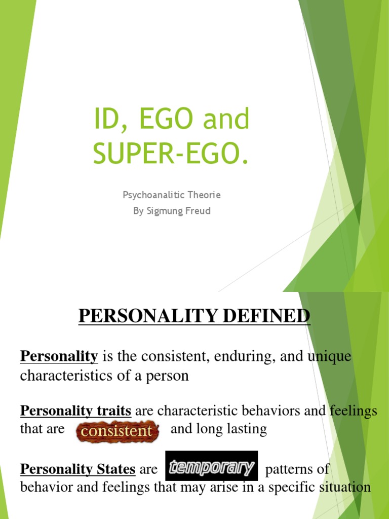 Id, Ego, Super-Ego | PDF | Id | Personality Psychology