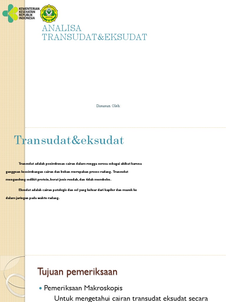 Eksudat Transudat Urin | PDF