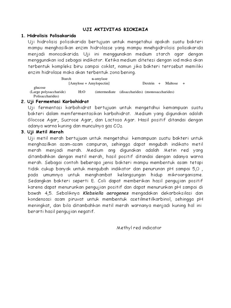 Uji Aktivitas Biokimia | PDF