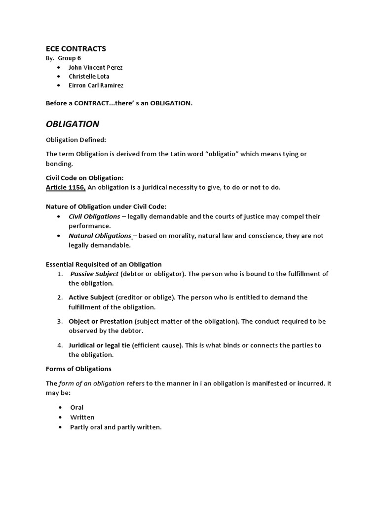 ECE Contracts | PDF | Law Of Obligations | Legal Ethics