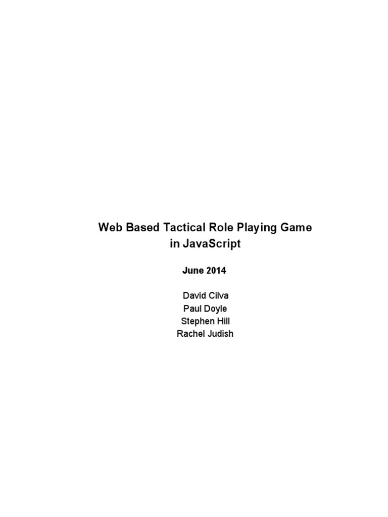 Web Based Tactical Role Playing Game in JavaScript | PDF | Ajax ...