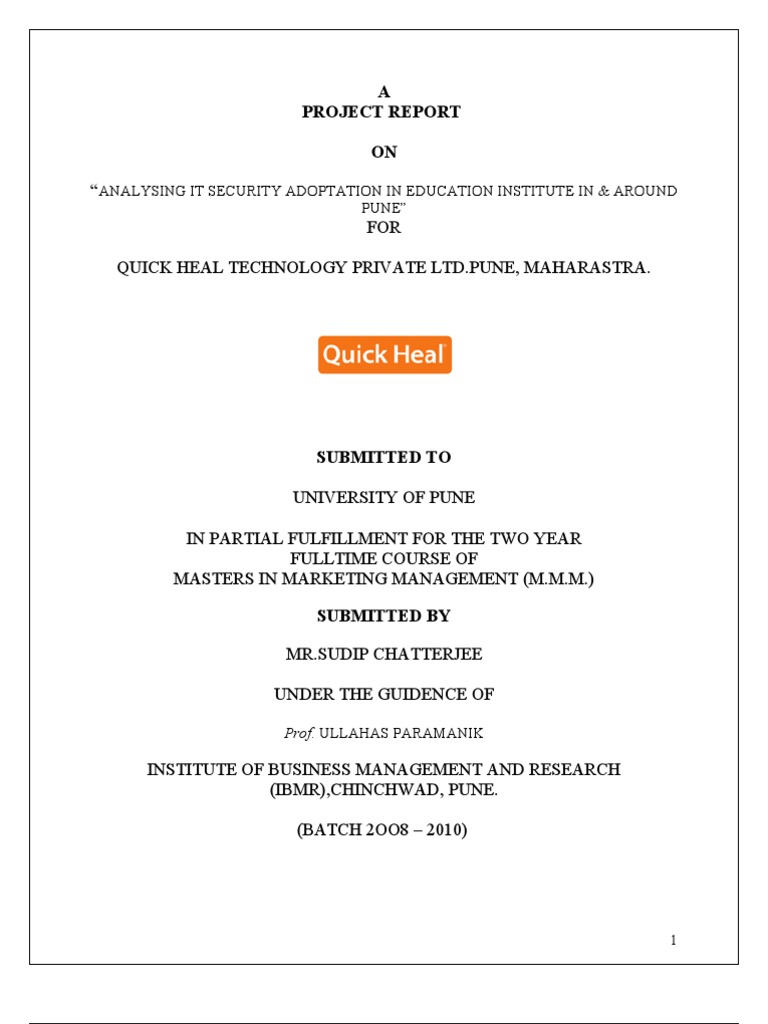 Quick Heal Antivirus Project | PDF | Antivirus Software | Computer Virus