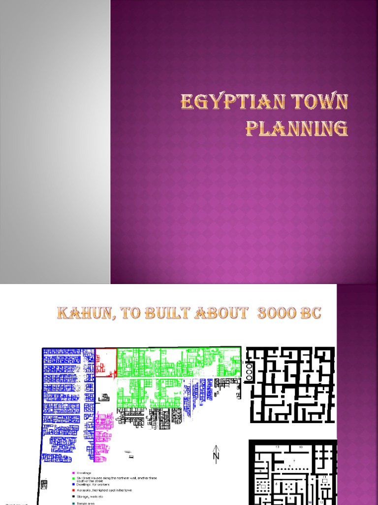 Egyptian Town Planning, Kahun, To Built About 3000 BC | PDF | Home ...