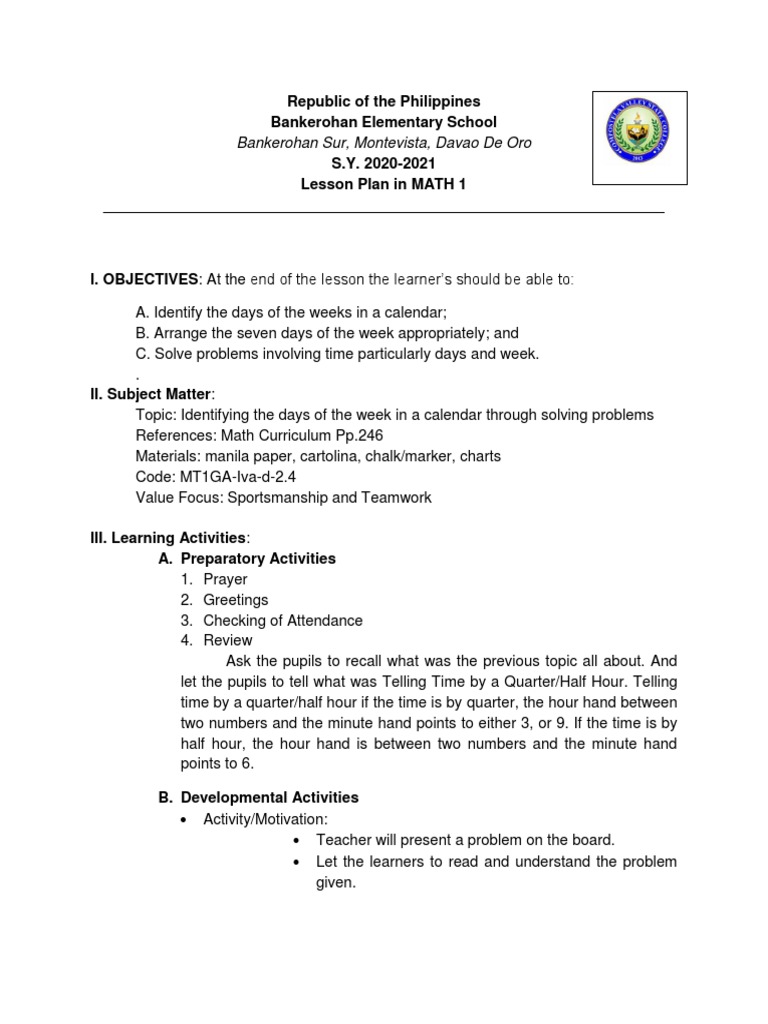 Math Lesson Plan 3 | Download Free PDF | Teaching | Behavior Modification