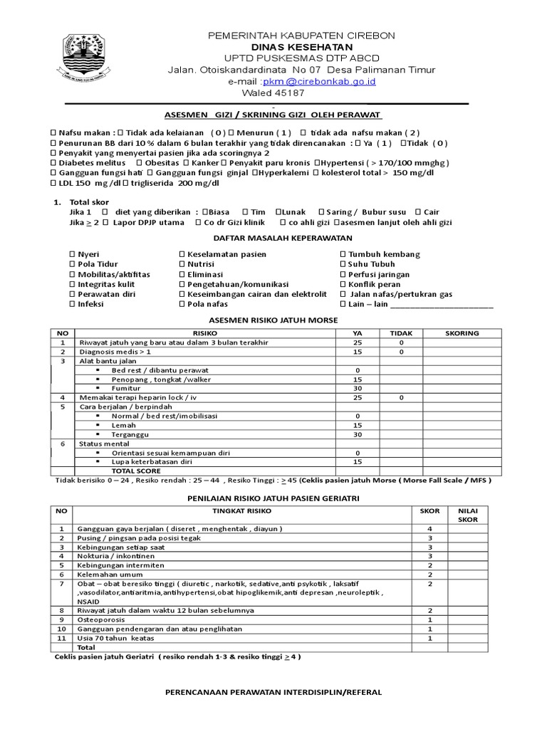 Asesmen Gizi Skrining Gizi | PDF