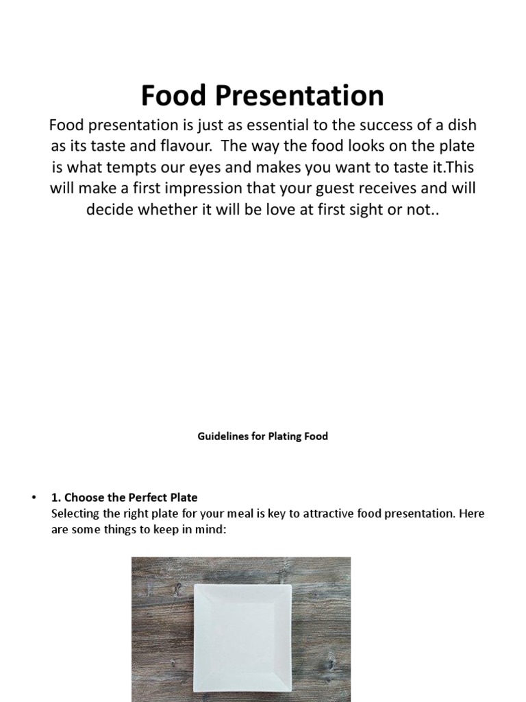 Food Presentation Powerpoint | PDF | Tableware | Spoon