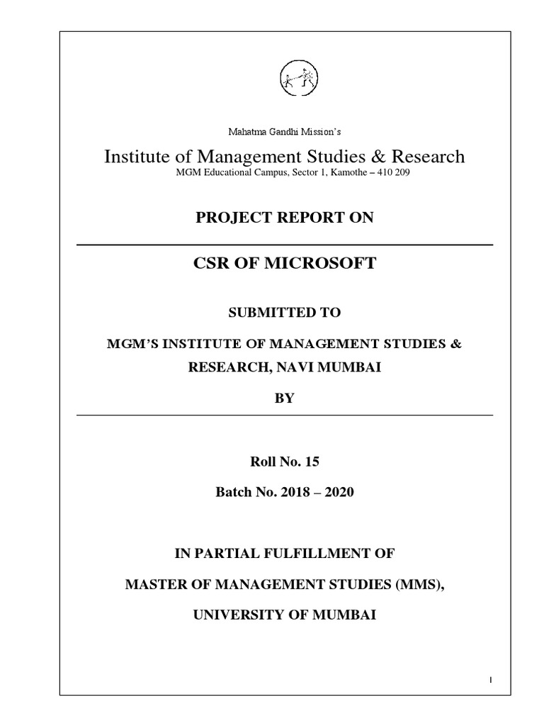 CSR Draft | PDF | Corporate Social Responsibility | Microsoft