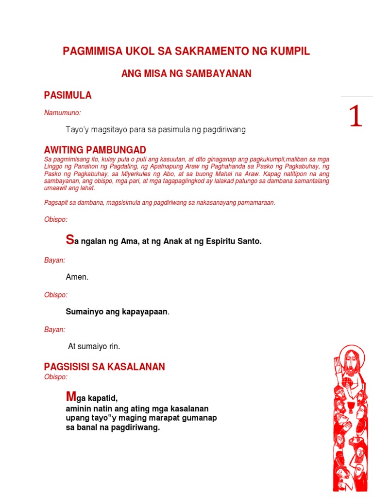 Pagmimisa Ukol Sa Sakramento NG Kumpil | PDF