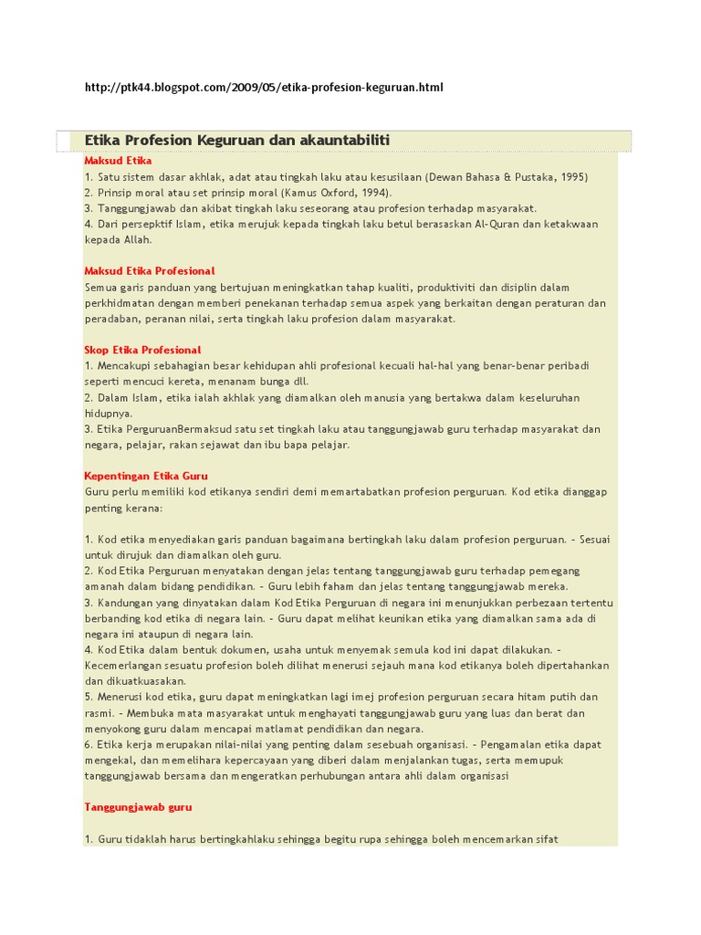 Etika Dan Akauntabiliti | PDF