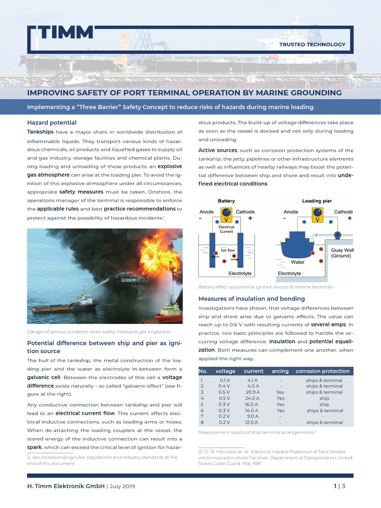 Marine Terminal Grounding | PDF | Ships | Insulator (Electricity)