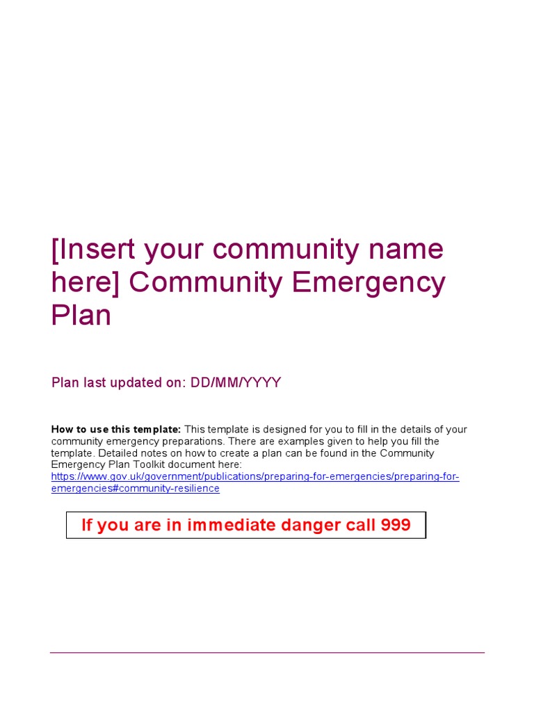 Community Emergency Plan | PDF | Emergency | Emergency Management