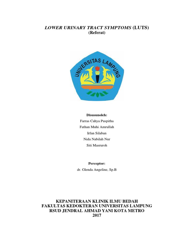 Gejala Saluran Kemih Bawah (LUTS) | PDF | Pengembangan Diri | Kesehatan ...