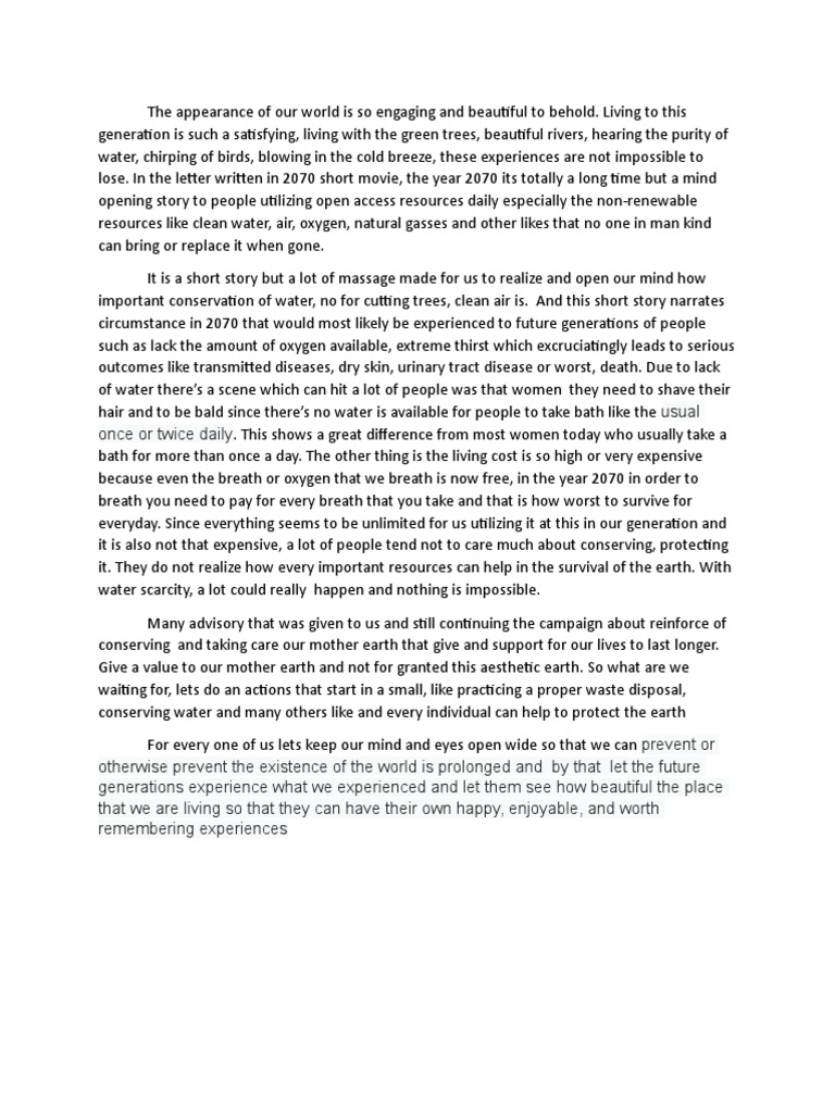 700 Words | PDF | Water | Nature