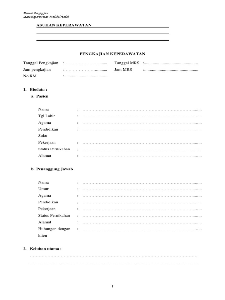 Format ASKEP KMB | PDF