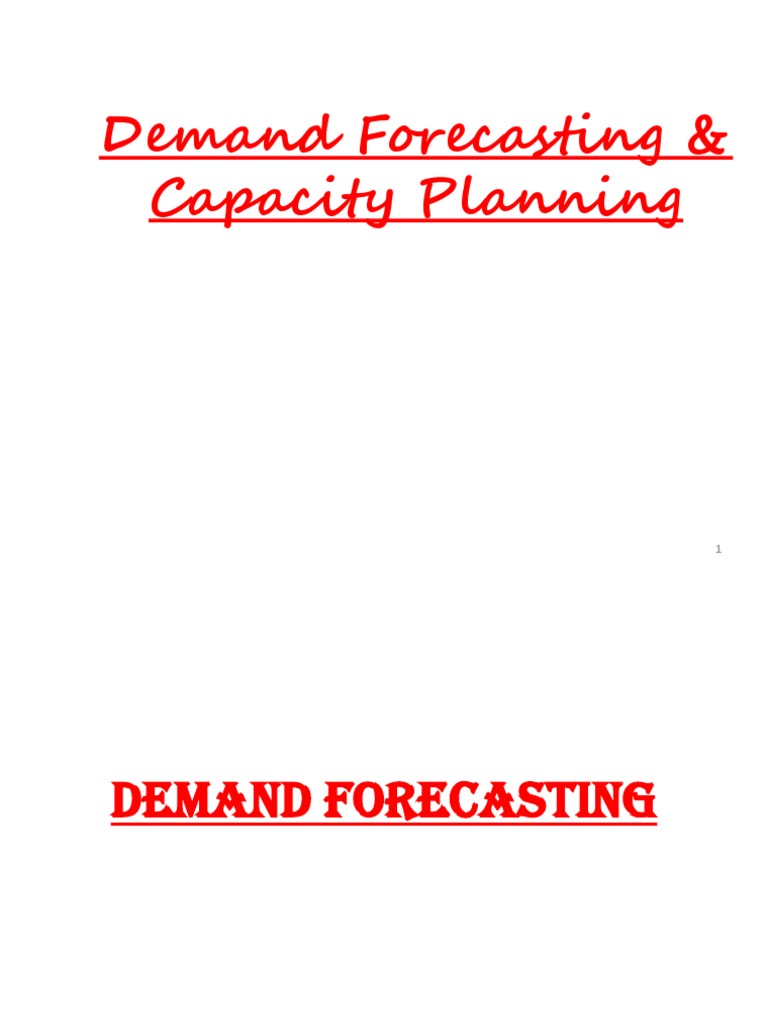 Forecasting & Capacity Planning PDF | PDF | Mean Squared Error ...