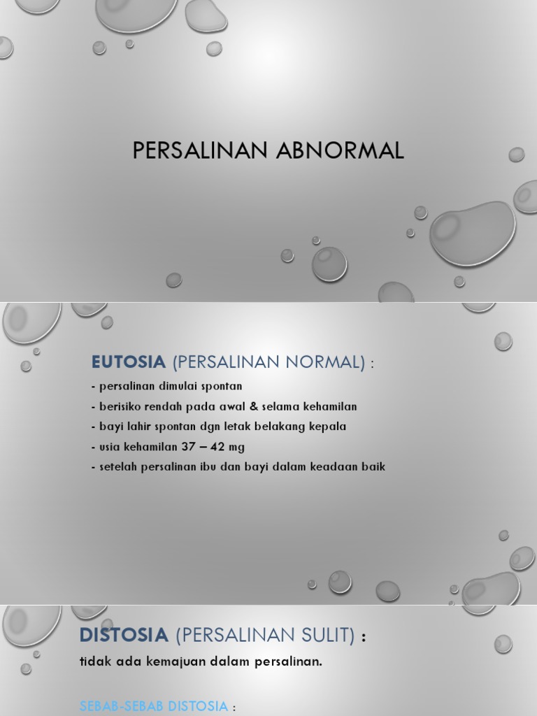 Persalinan Abnormal Ini | PDF