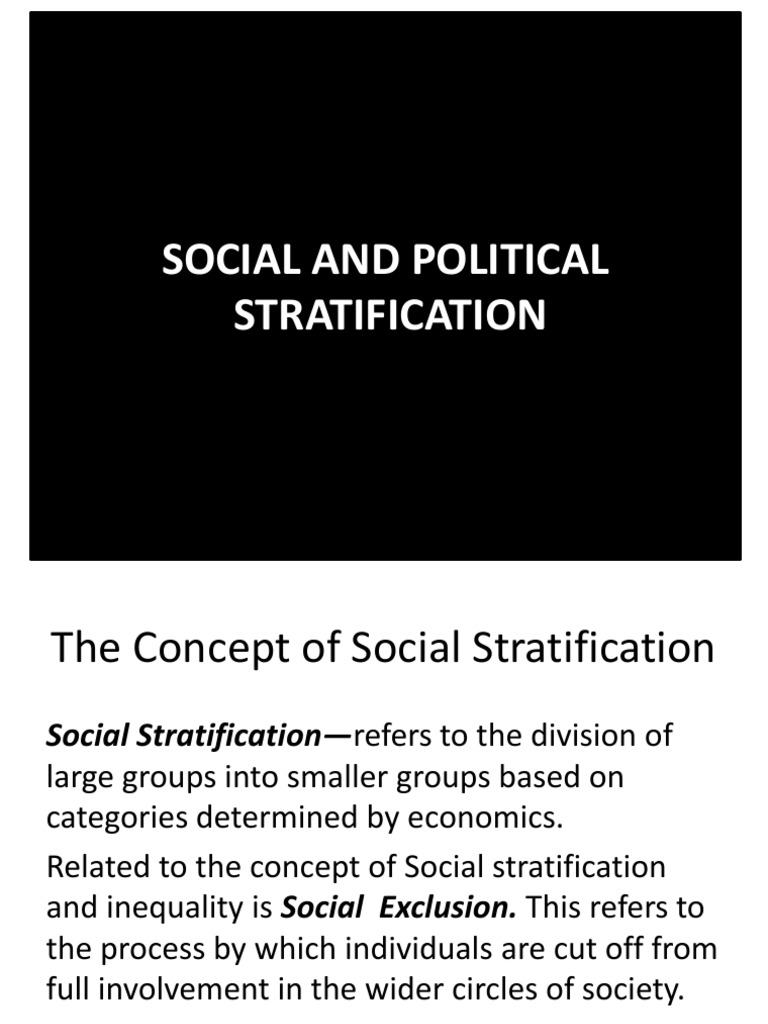 Social and Political Stratification | PDF | Social Stratification ...