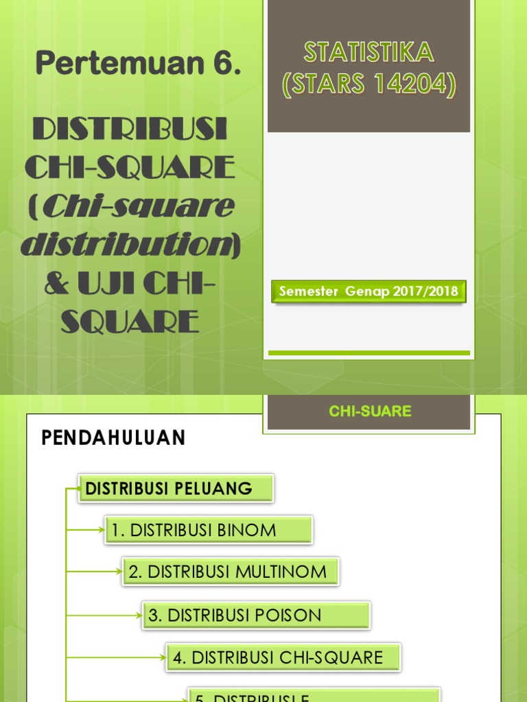 Uji Chi-Square: Distribusi & Metode | PDF