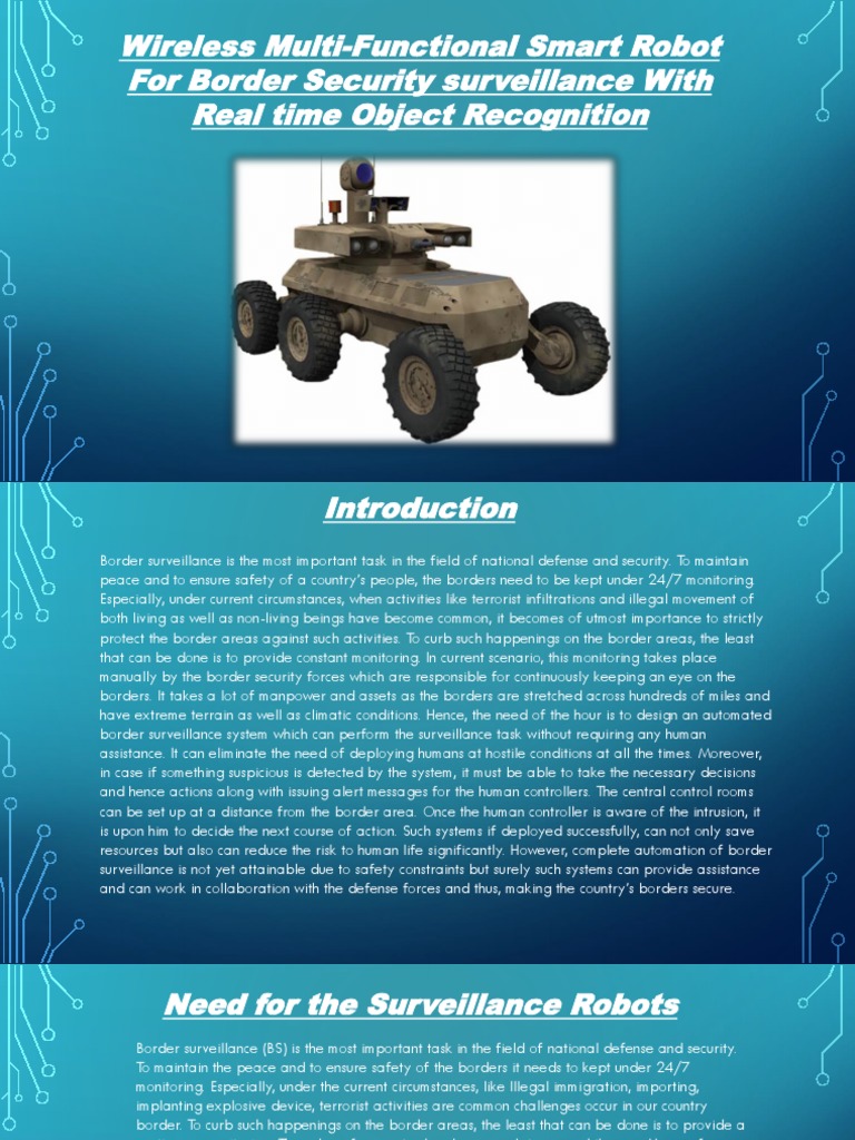Smart Robot for Border Surveillance | PDF | Arduino | Computing And ...