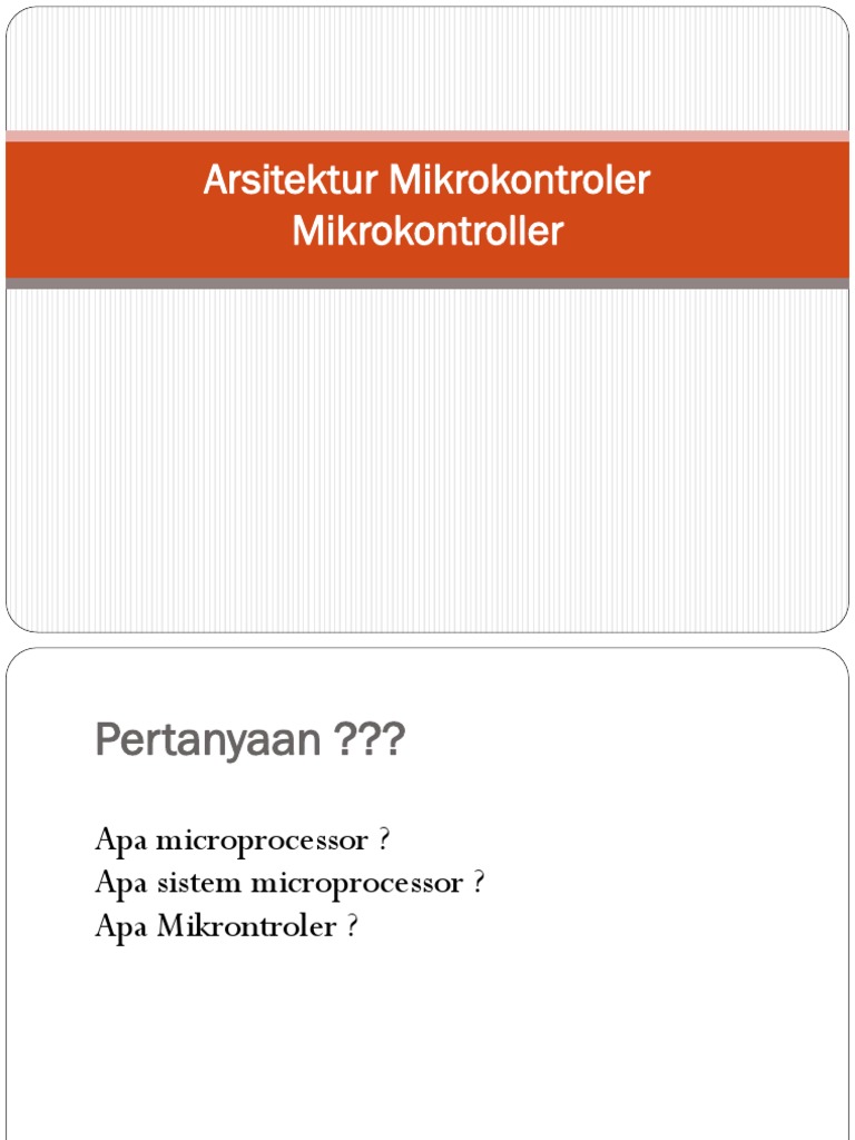 Arsitektur Mikrokontroler Dan Mikroprosesor | PDF