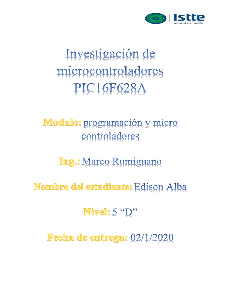 Pic 16f628a | PDF | Microcontrolador | Hardware de la computadora