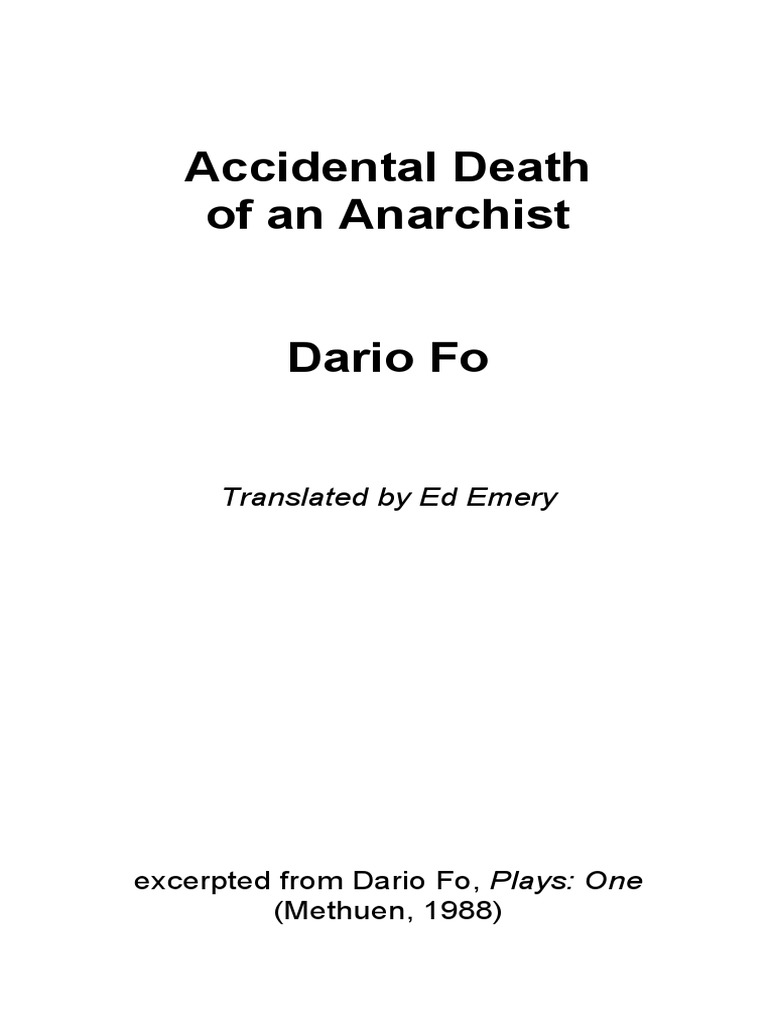 Fo, Dario - Accidental Death of An Anarchist (Methuen, 1988) PDF | PDF