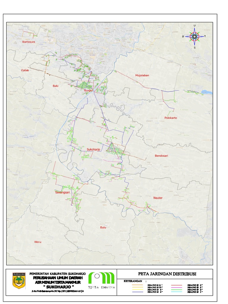 Peta Jaringan Pdam Kab. Sukoharjo | PDF