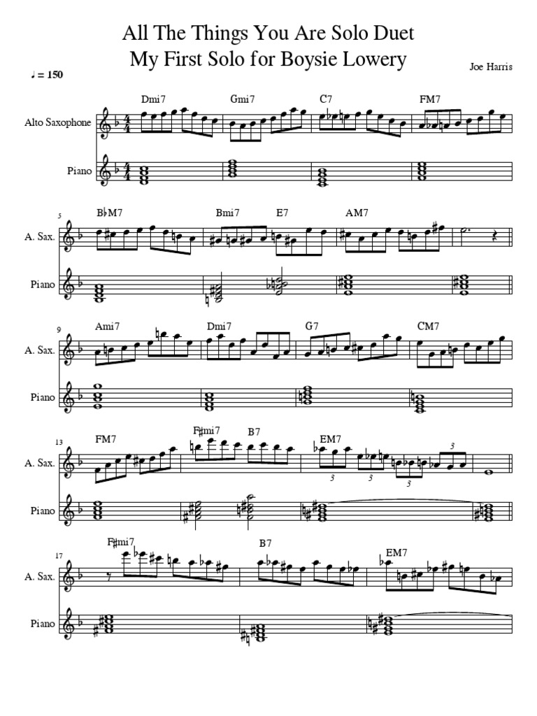 All The Things You Are Solo Duet | PDF | Popular Music | Music Production