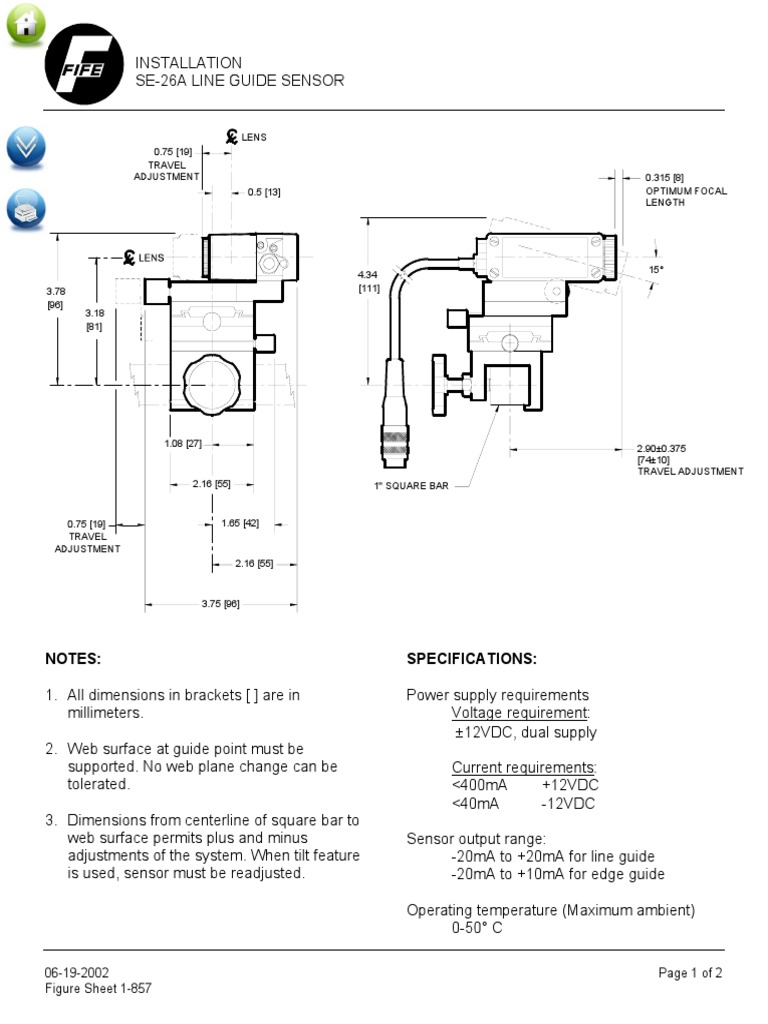 Sensor Spec Se26 Fife | PDF | Optics | Manufactured Goods