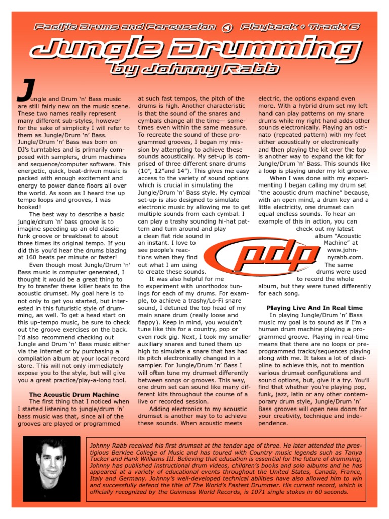 Jungle Drumming - by Johnny Rabb PDF | PDF | Drum Kit | Drumming