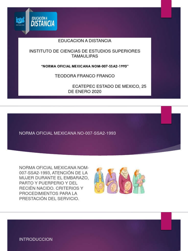 “Norma Oficial Mexicana Nom 007 Ssa2 1993” | El embarazo | Parto