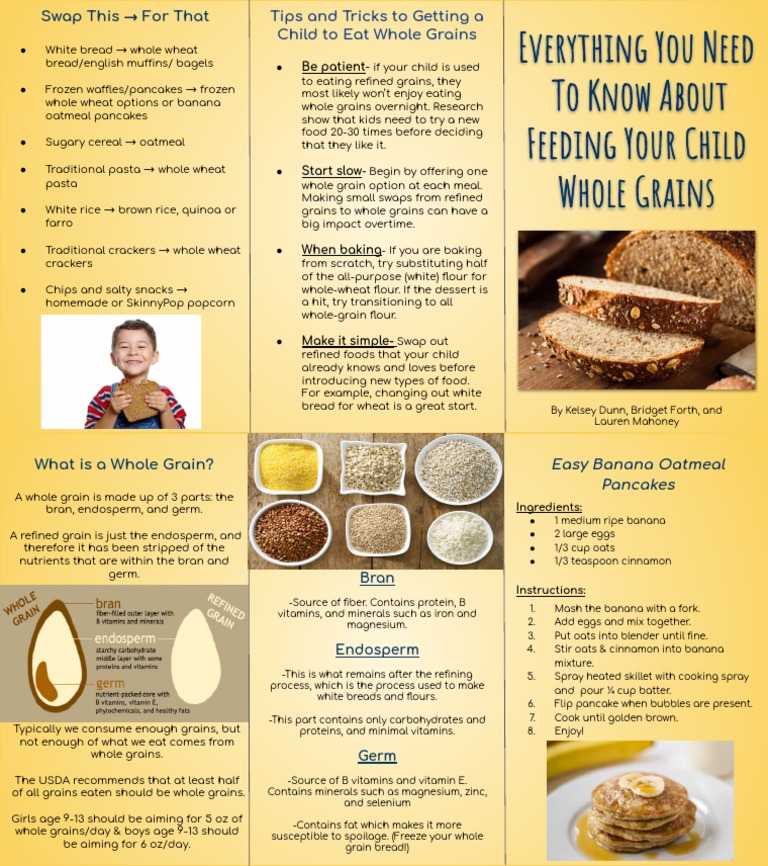Whole Grains Brochure | PDF | Whole Grain | Cereals