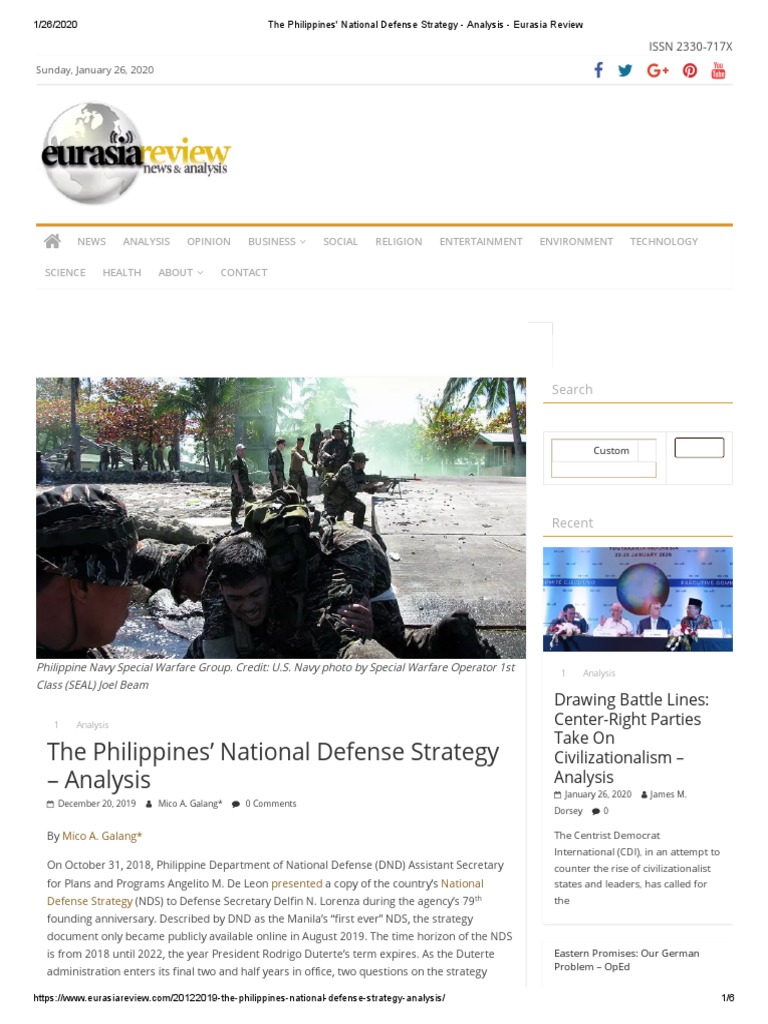 The Philippines' National Defense Strategy | PDF | National Security ...
