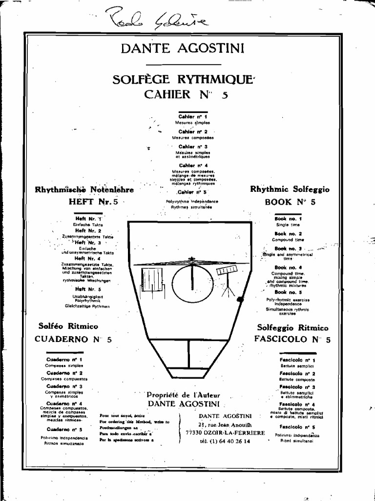 Agostini, Dante - Rhythmic Solfeggio Book No. 5 | PDF