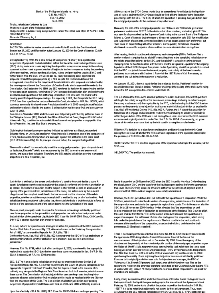 Case Digest Template | Download Free PDF | Liquidation | Lawsuit