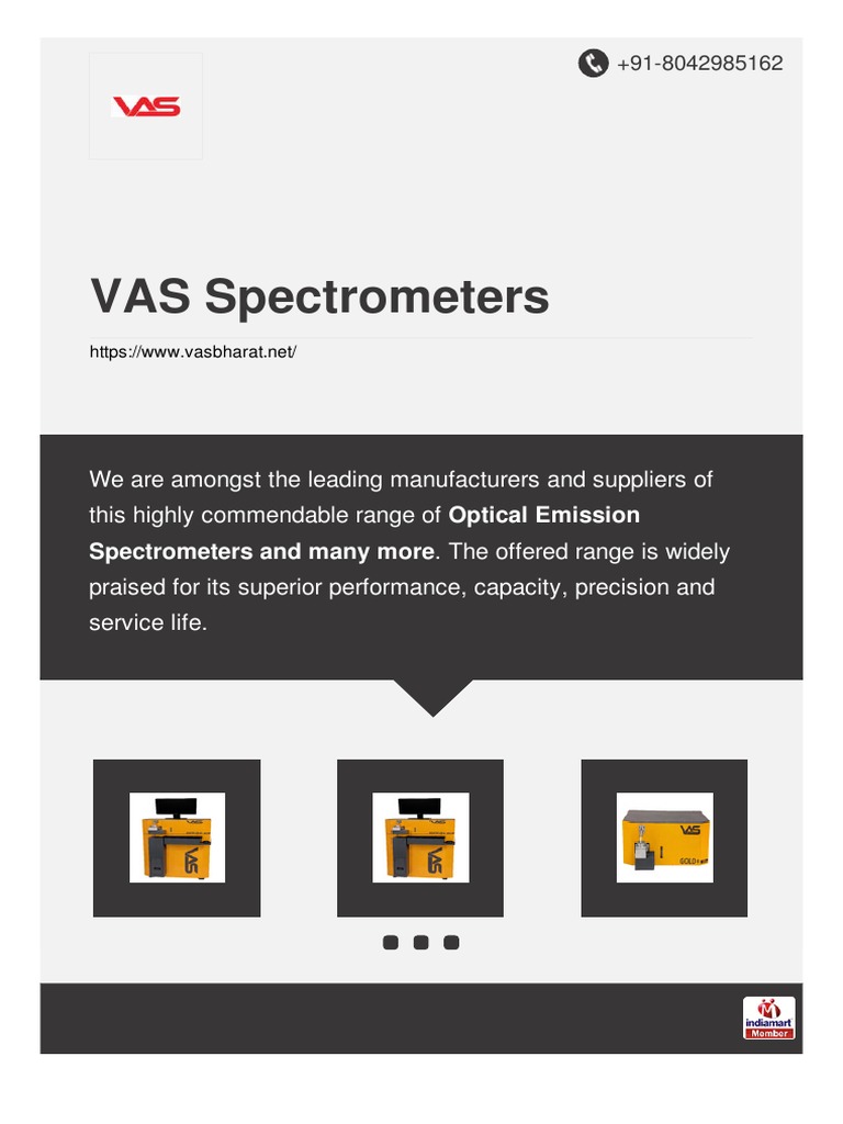 Vas Spectrometers PDF | PDF | Non Ferrous Metal | Metals