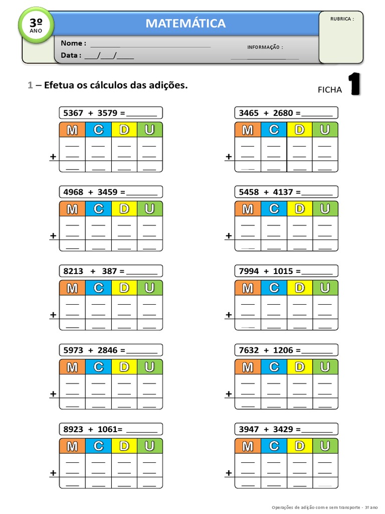 Contas | PDF | Aritmética | Matemática elementar