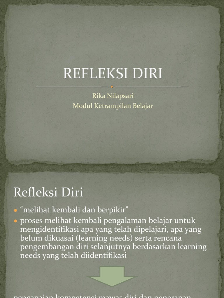 Refleksi Diri | PDF | Karier & Perkembangan | Sains & Matematika