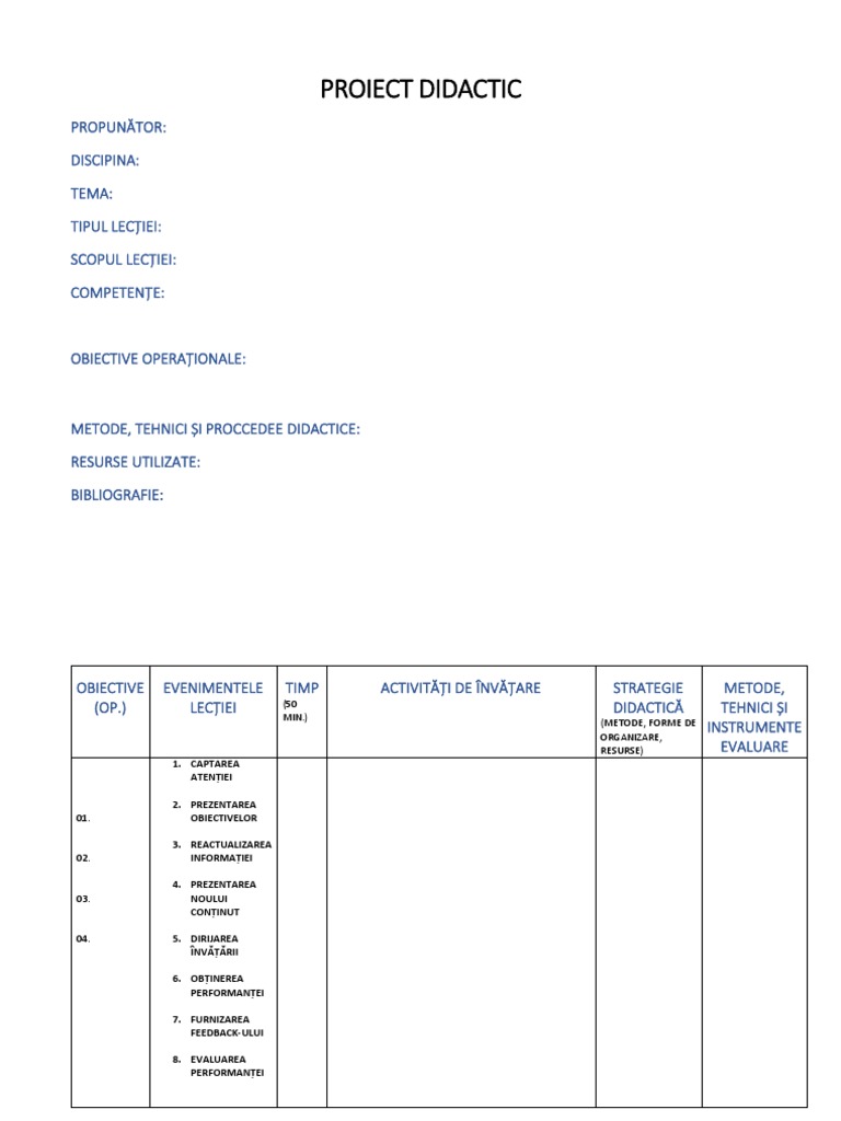Template Proiect | PDF