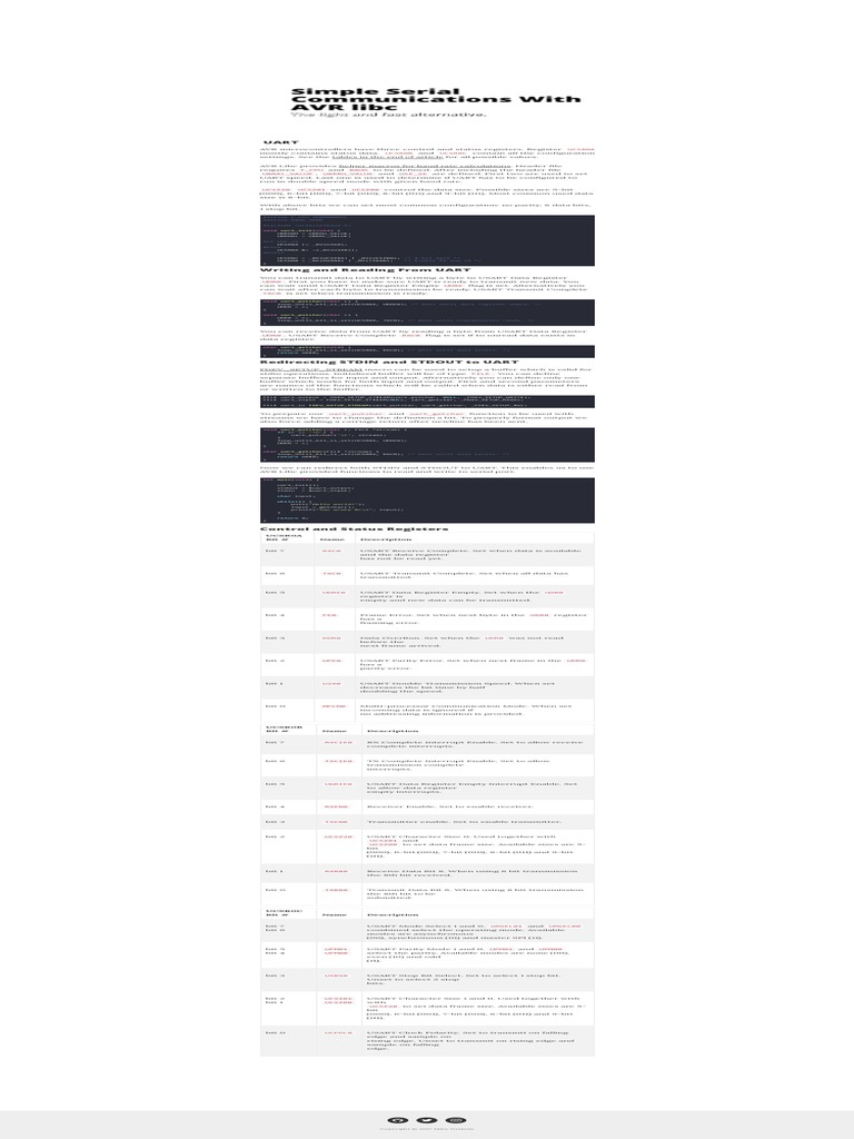 Simple Serial Communications With AVR Libc | PDF | Areas Of Computer Science | Computer Hardware