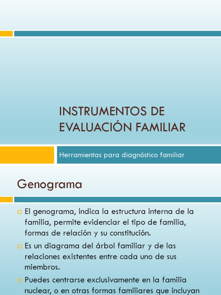 Instrumentos de Evaluacion Familiar PDF | PDF | Familia | Parto