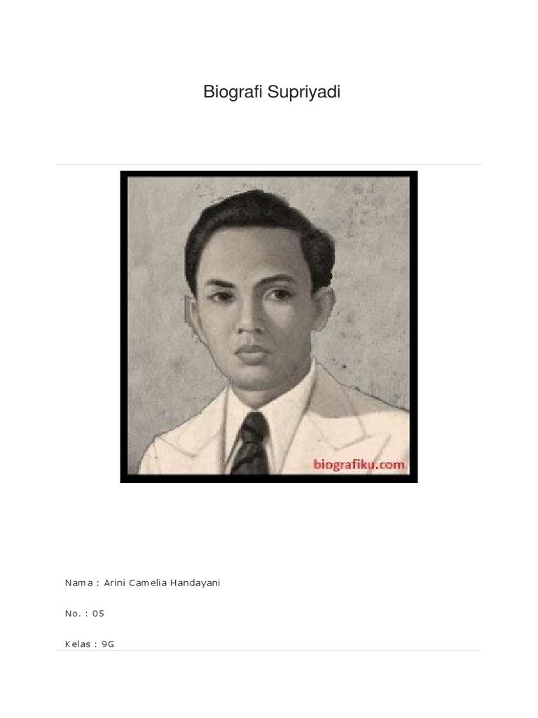 Biografi Supriyadi | PDF | Politik | Sejarah