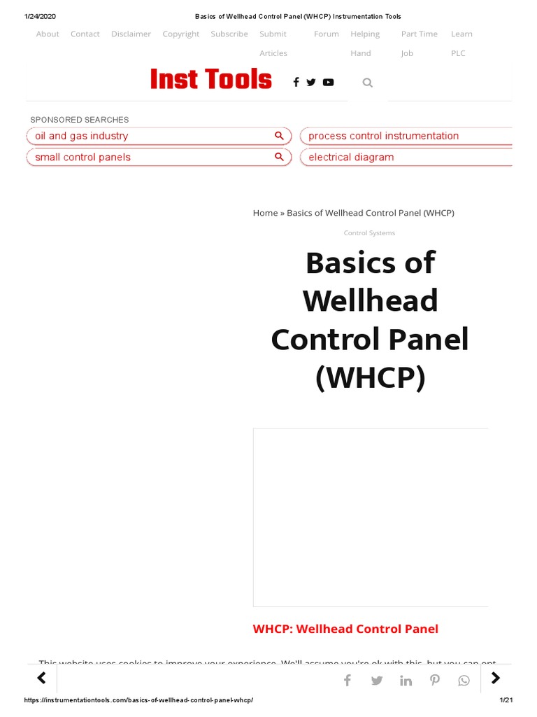 Basics of Wellhead Control Panel (WHCP) Instrumentation Tools Rev PDF ...