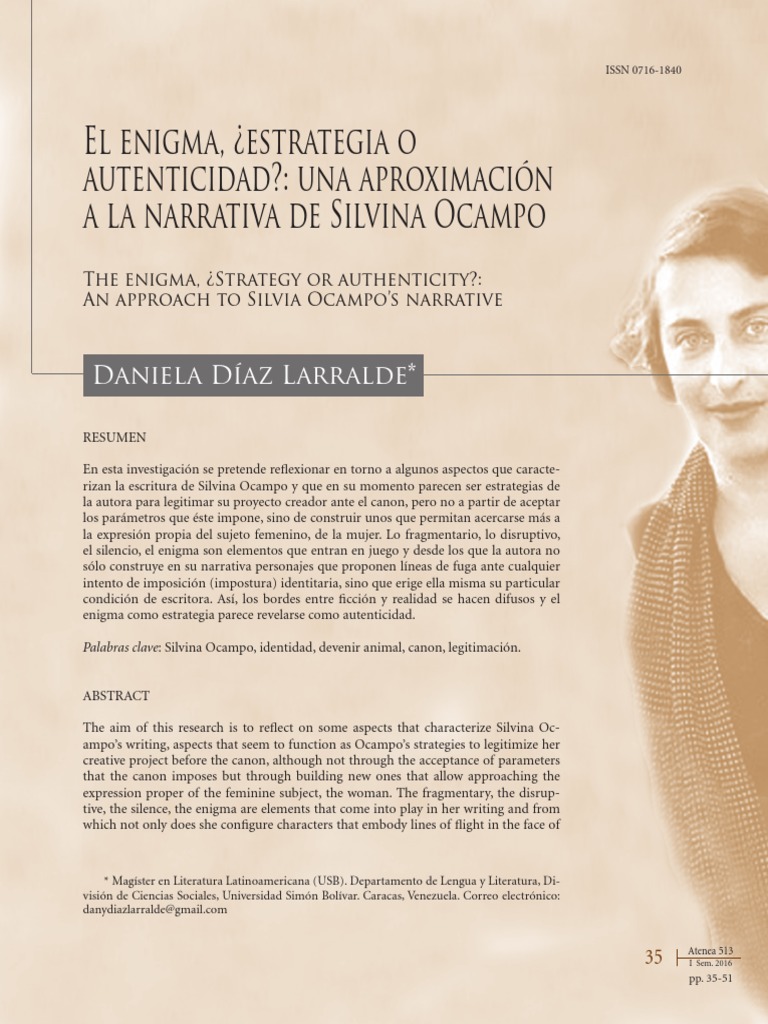 Una Aproximación A La Narrativa de Silvina Ocampo | PDF | Locura | Cuentos