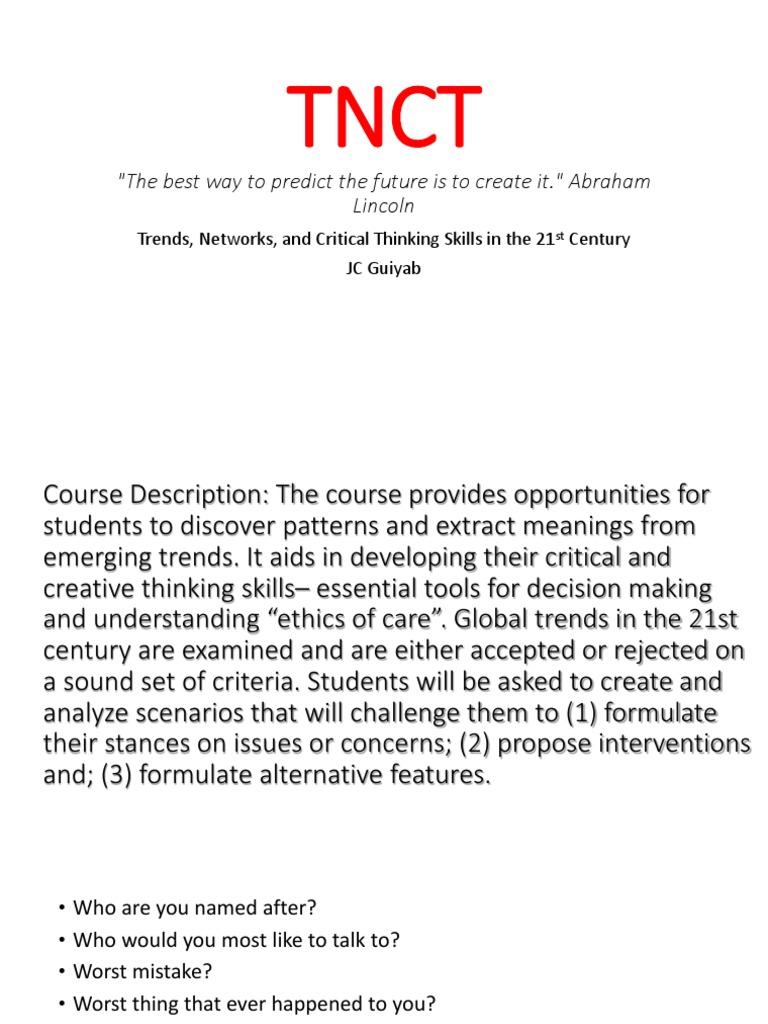 TNCT part 1 | Creativity | Expert